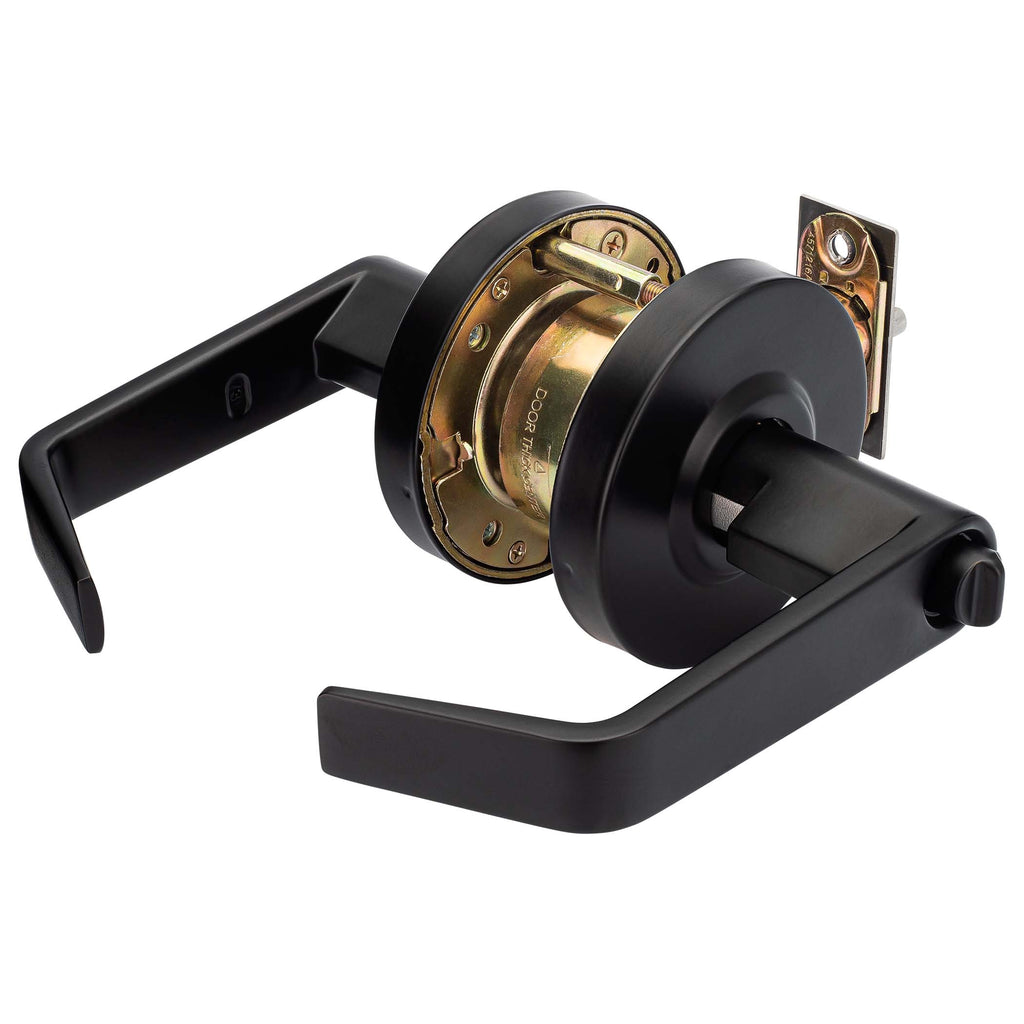 Commercial Door Lever Set Keyed / Entry Function - Powder Coated Matte ...