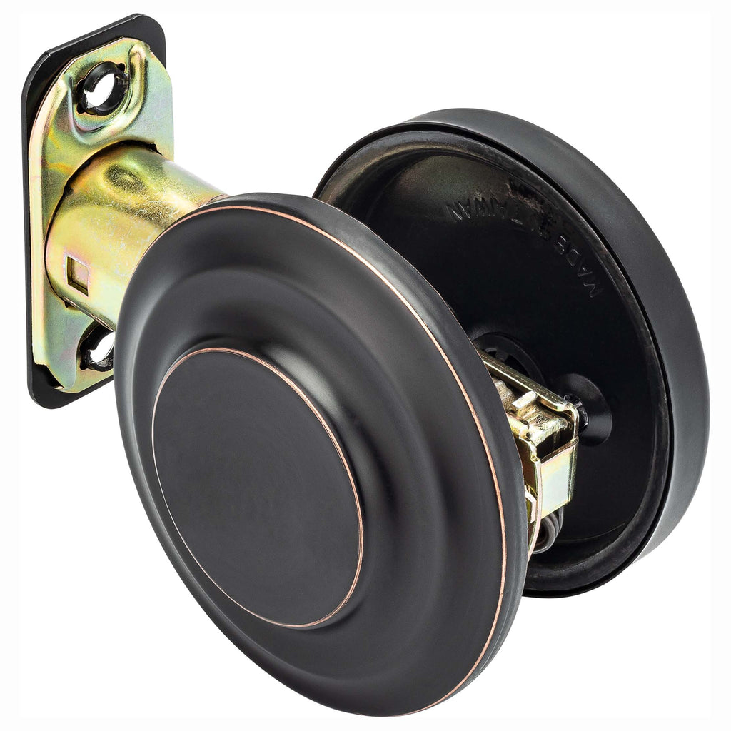 Single Sided Keyless Deadbolt With Exterior Plate - Venetian Bronze ...