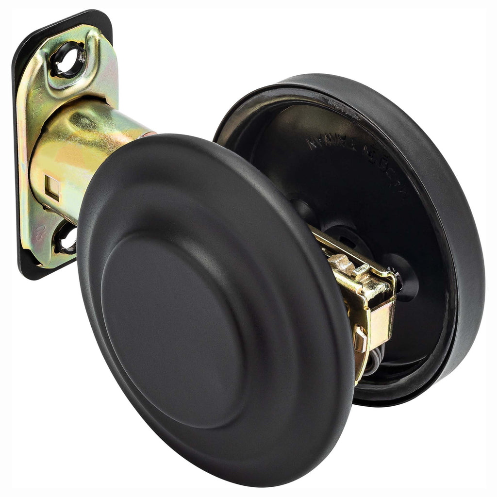 Single Sided Keyless Deadbolt With Exterior Plate - Matte Black Finish ...