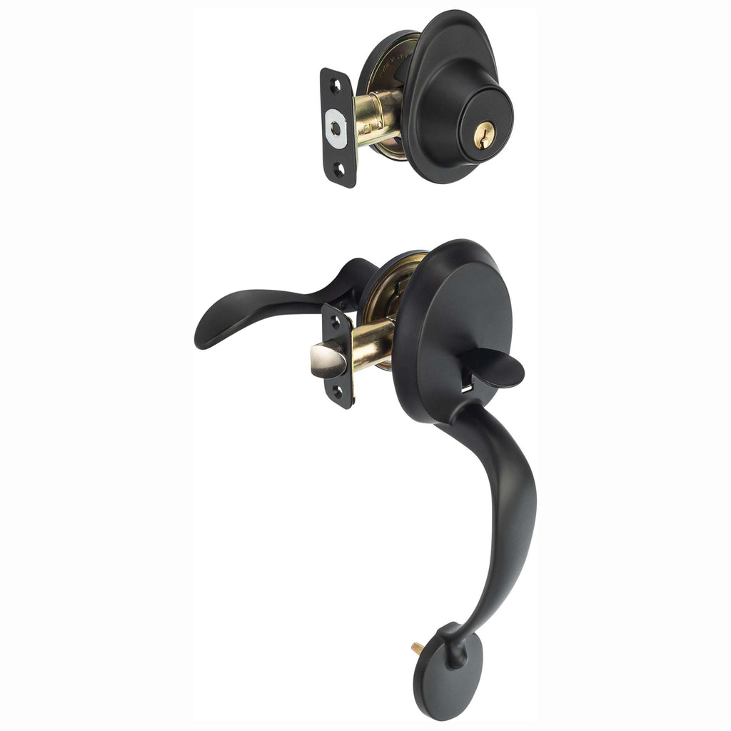 Front Door Handleset With Interior Right Handed Lever Dakota Collection ...
