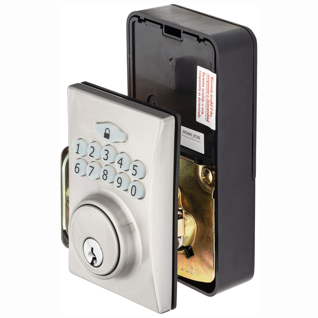 Electronic Keyless Deadbolt - Satin Nickel - Harney Hardware