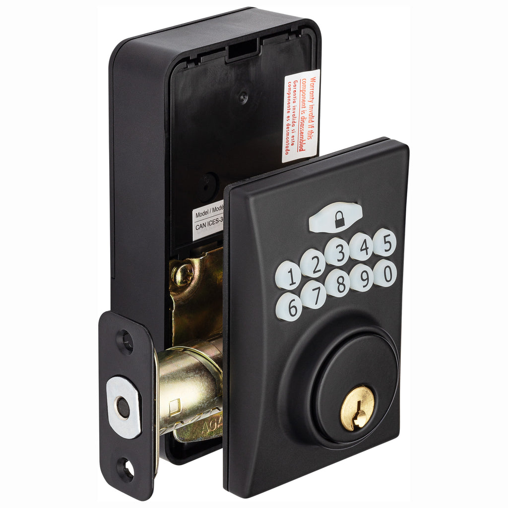 Electronic Keyless Deadbolt - Matte Black - Harney Hardware