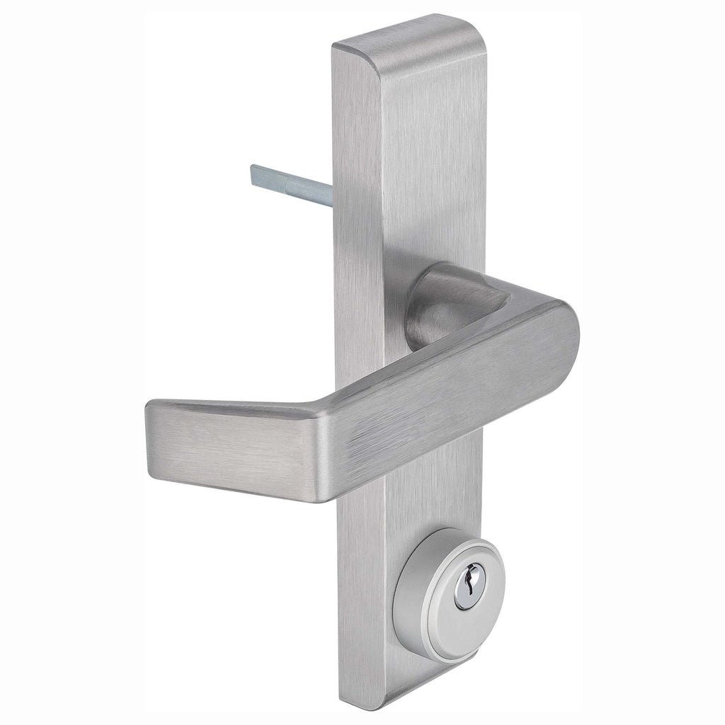 Narrow Stile / Cross Bar Exit Device Keyed / Entry Function Lever Trim ...