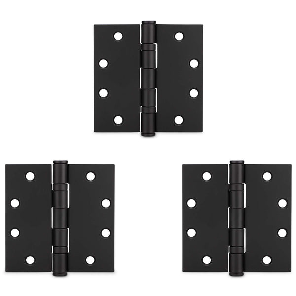 Commercial Door Hinges - Powder Coated Matte Black - Harney Hardware
