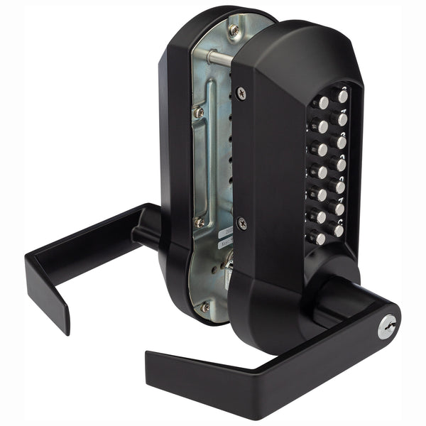Mechanical Keyless Double Sided Door Lever Set - Powder Coated Matte ...