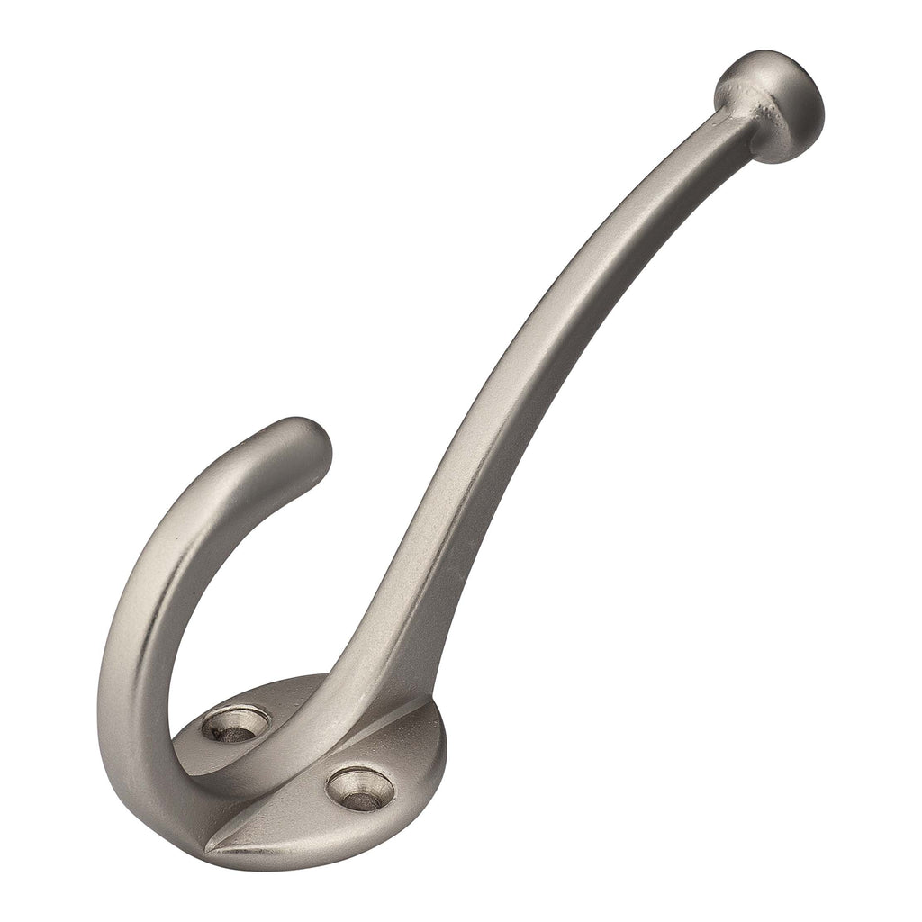 Coat Hook / Clothes Hook - Satin Nickel - Harney Hardware