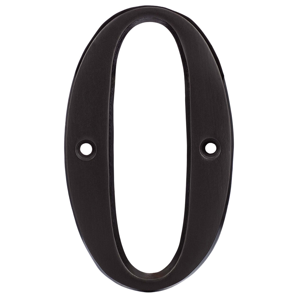 4 In. House Number 0 - Oil Rubbed Bronze - Harney Hardware