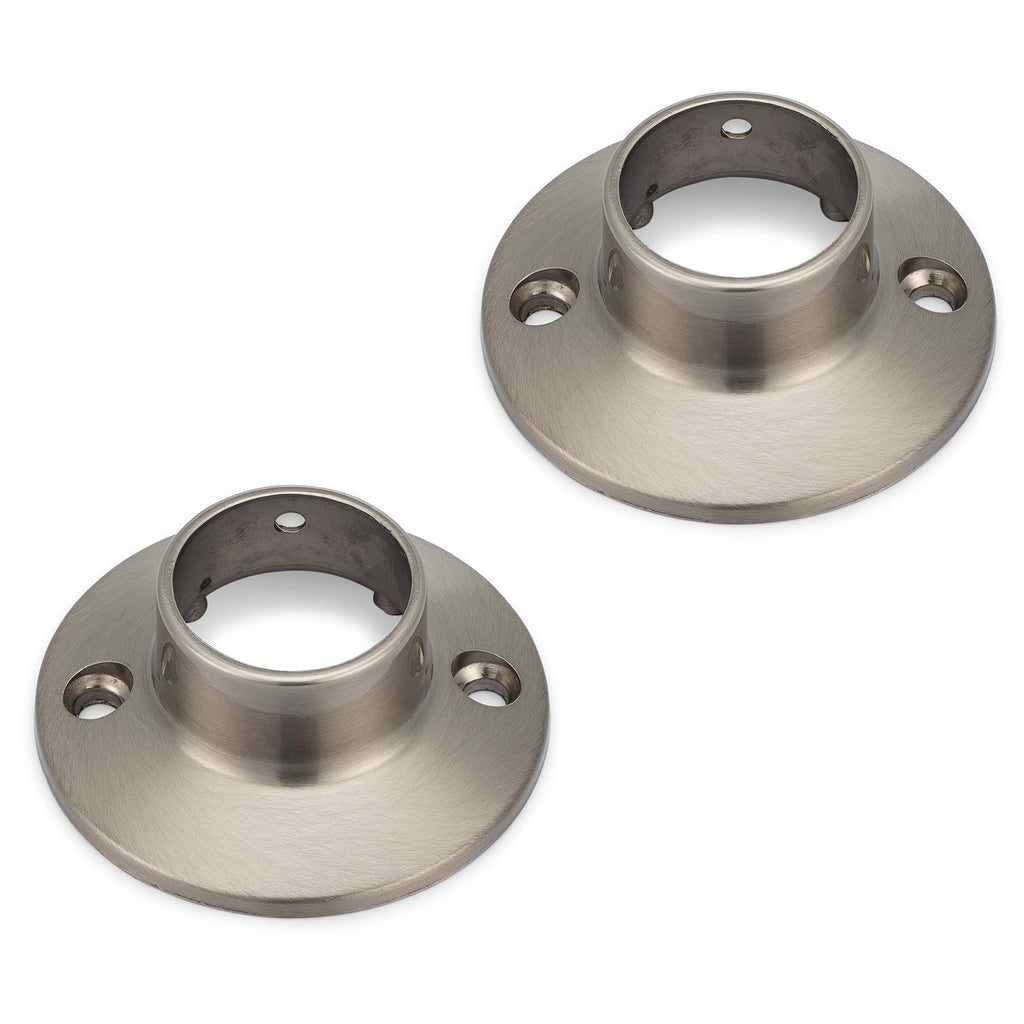 Shower Rod Mounting Brackets - Satin Nickel - Harney Hardware