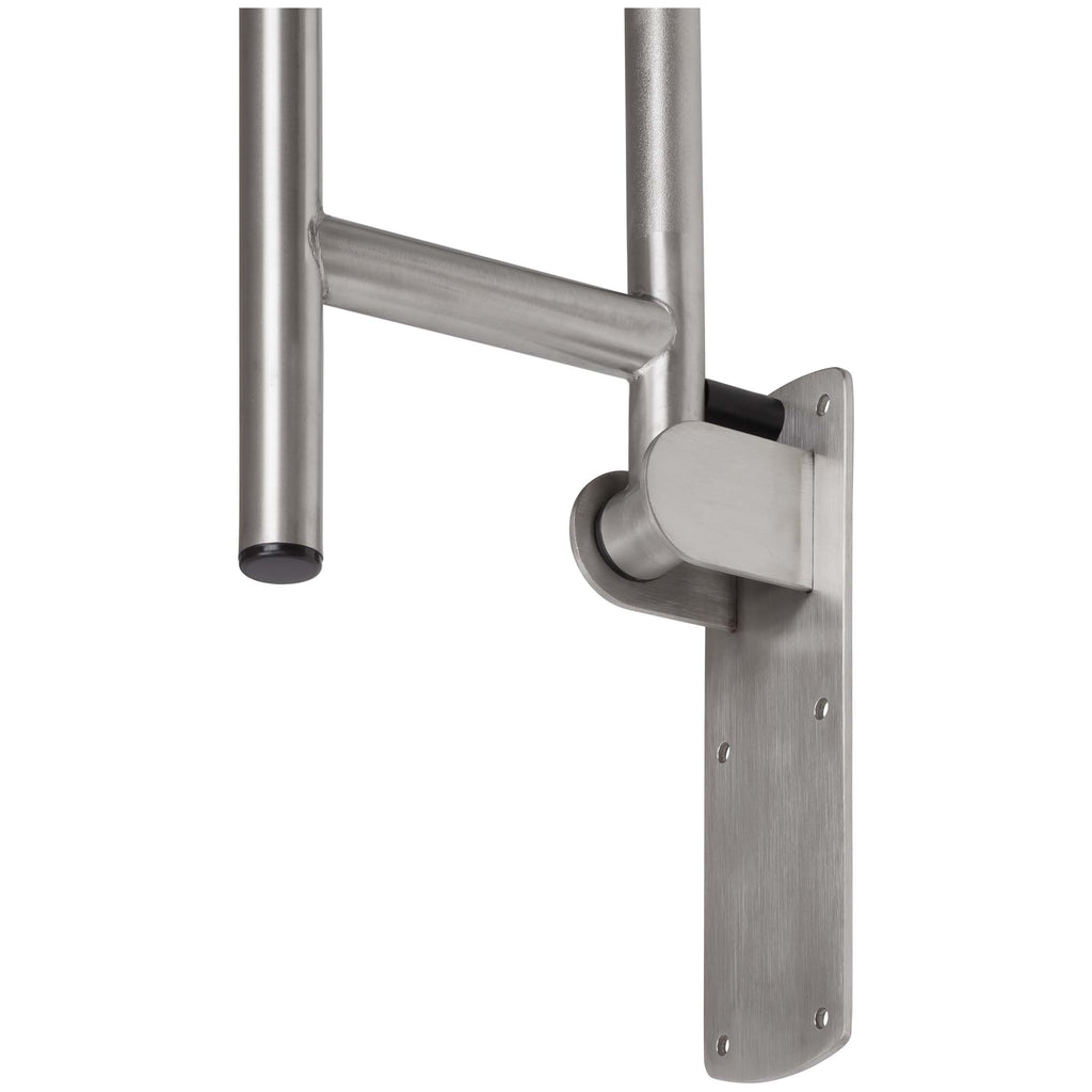 Bathroom Swing Up Grab Bar - Satin Stainless Steel - Harney Hardware