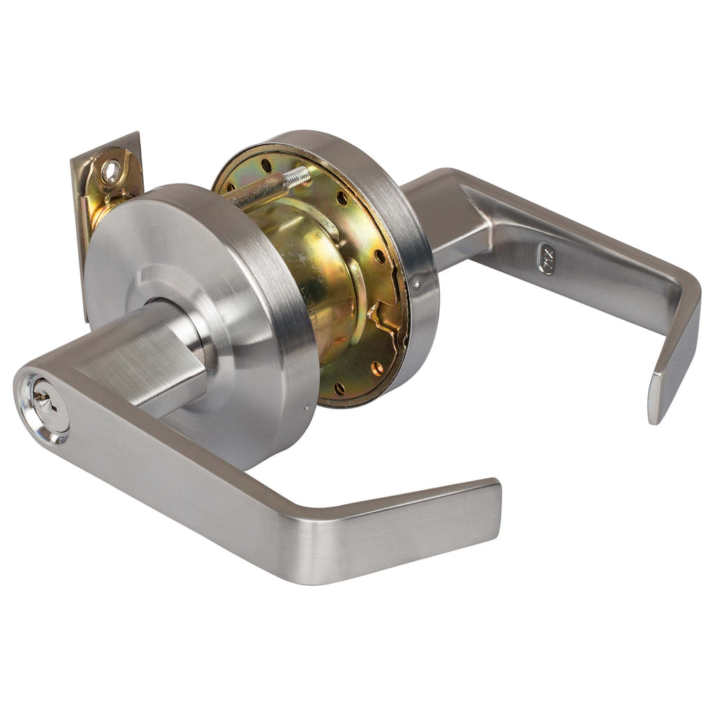 Commercial Door Lever Set Keyed / Entry Function - Satin Chrome ...