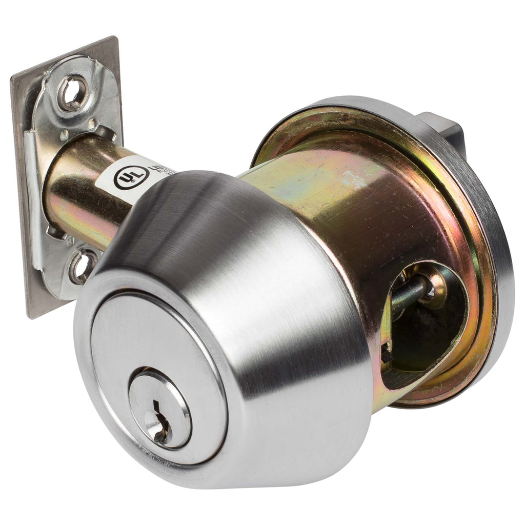Commercial Deadbolt Single Cylinder - Satin Chrome - Harney Hardware