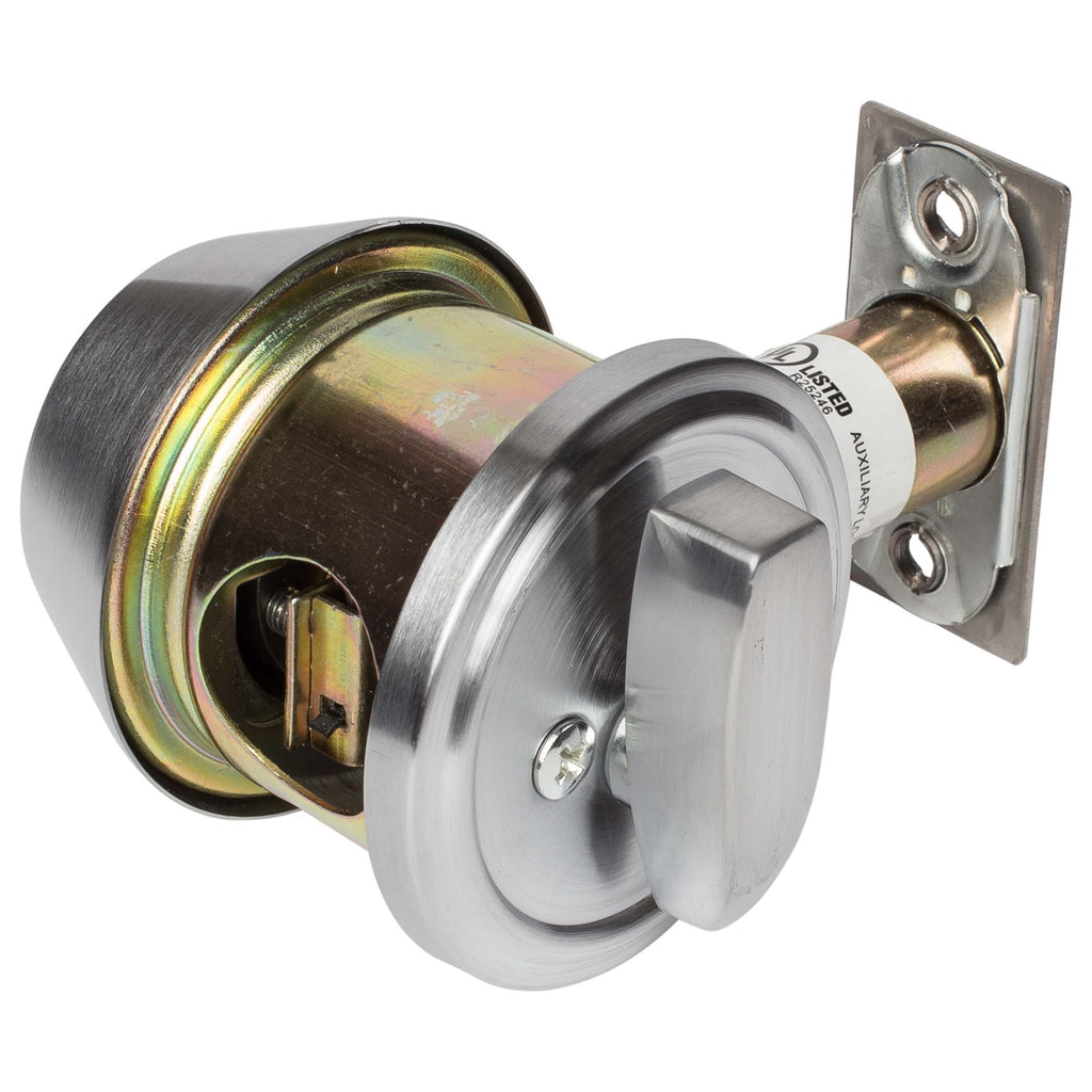 Commercial Deadbolt Single Cylinder - Satin Chrome - Harney Hardware