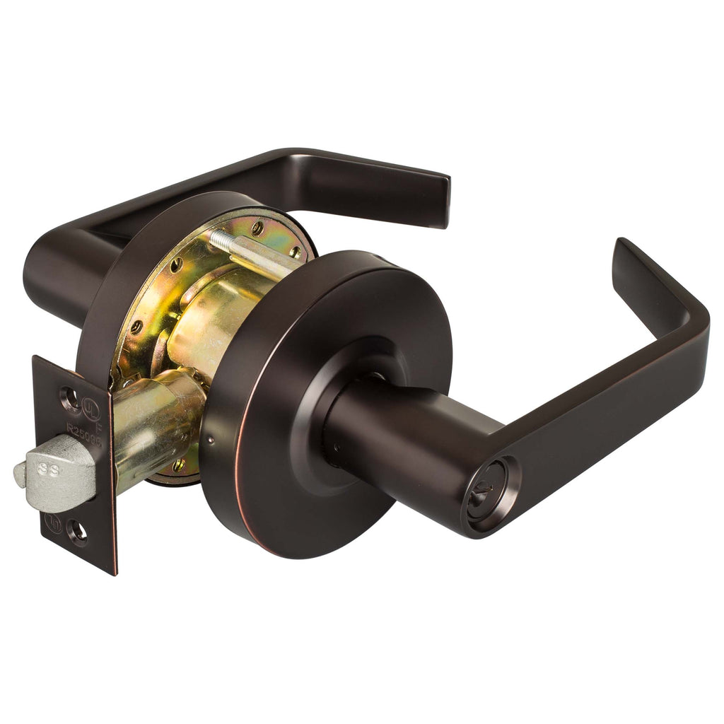 Commercial Door Lever Set Keyed / Entry Function - Oil Rubbed Bronze ...
