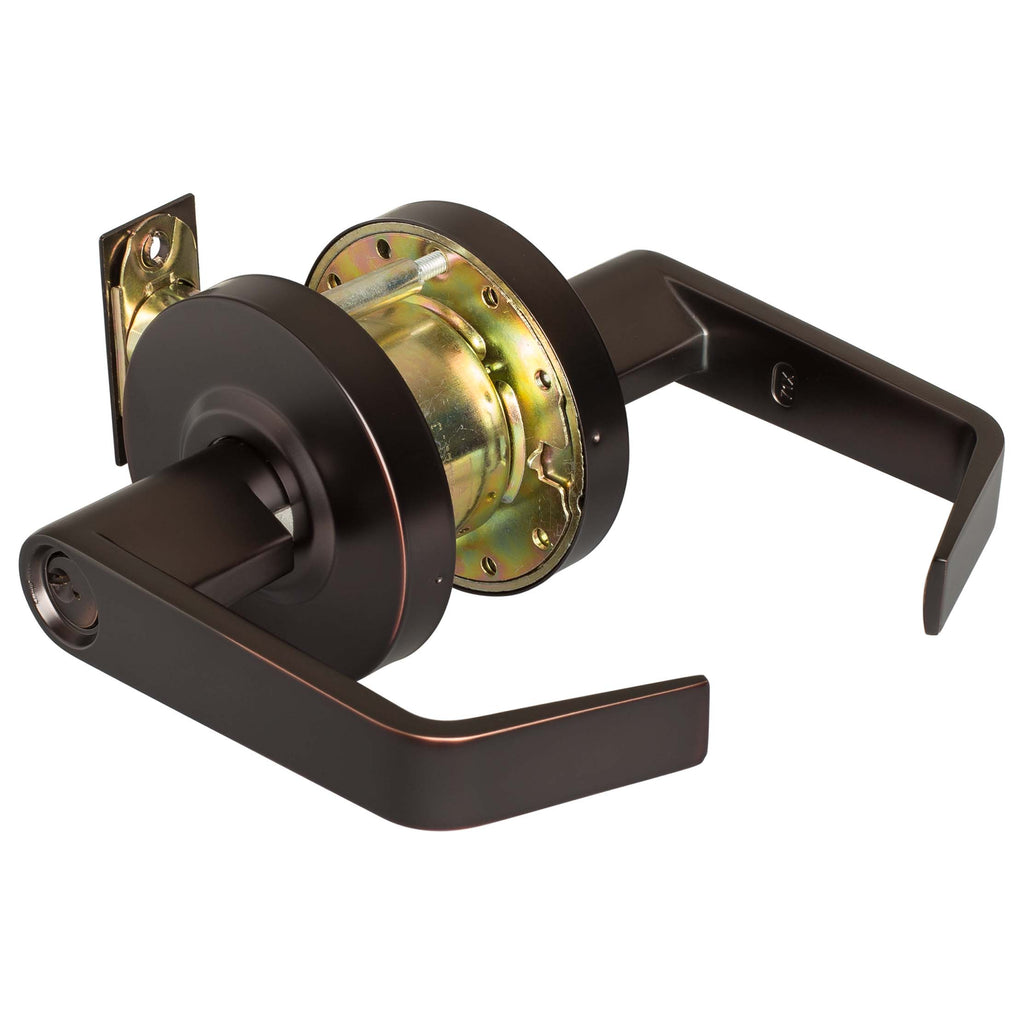 Commercial Door Lever Set Keyed / Entry Function - Oil Rubbed Bronze ...