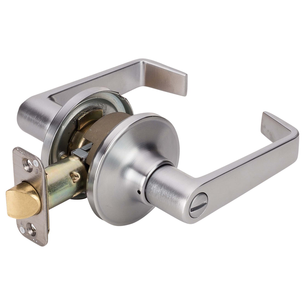 Commercial Door Lever Set Bed / Bath / Privacy Function - Satin Chrome ...