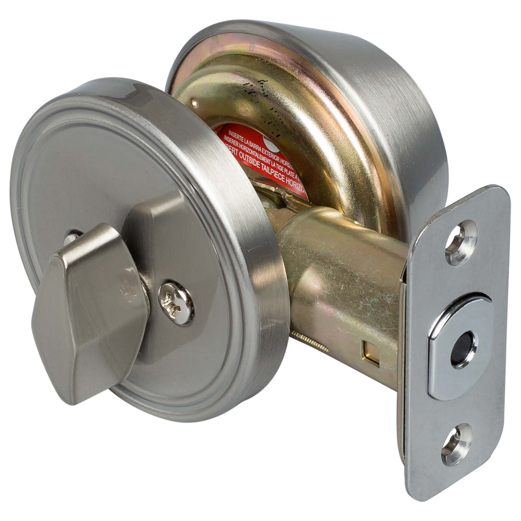 Keyed Single Cylinder Deadbolt - Satin Nickel Finish - Harney Hardware