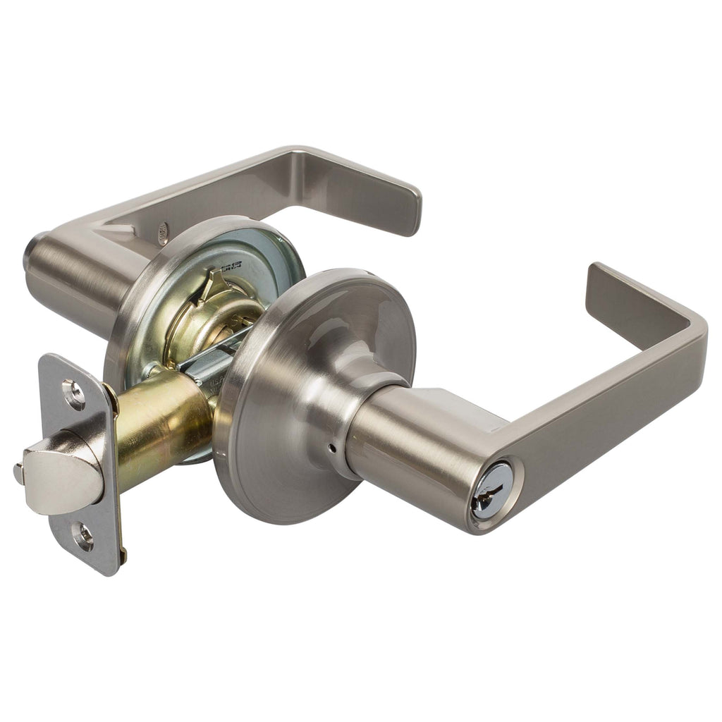 Door Lever Set Keyed / Entry Function Largo Collection - Satin Nickel ...