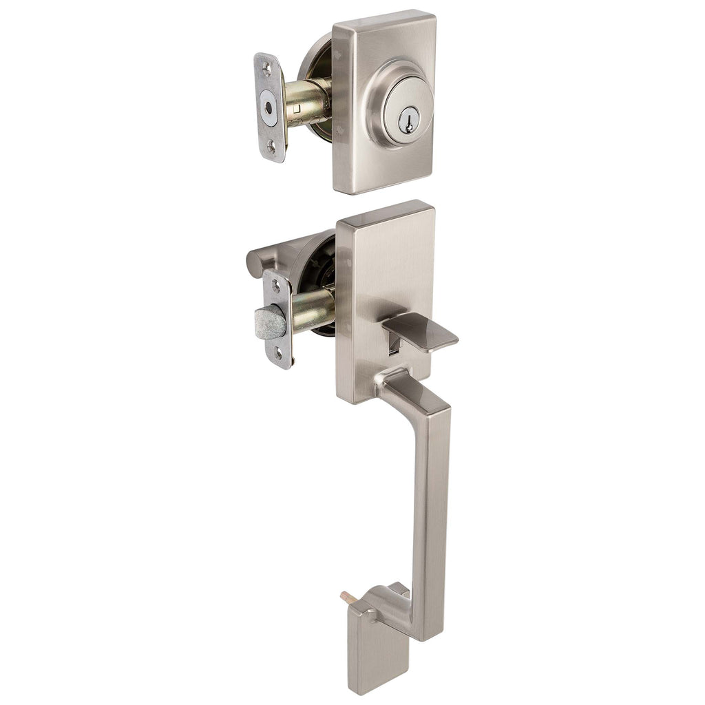 Front Door Handleset With Interior Reversible Lever Contemporary Style ...