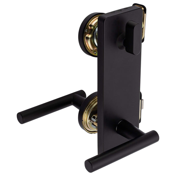 Interconnected Door Lock Reversible Passage Lever - Matte Black ...