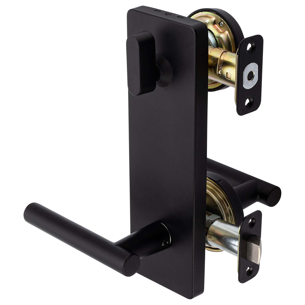 Interconnected Door Lock Reversible Passage Lever - Matte Black ...