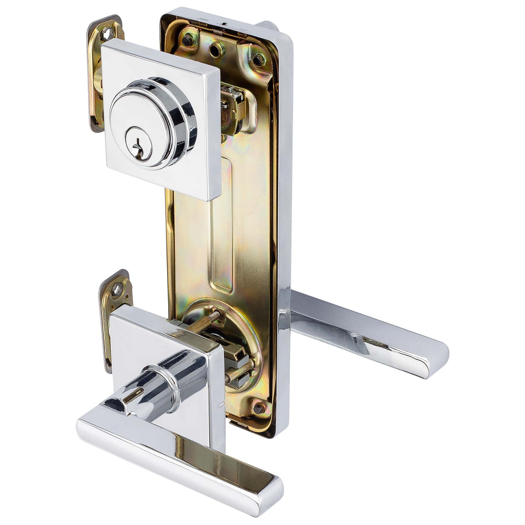 Interconnected Door Lock Reversible Passage Lever - Chrome - Harney ...