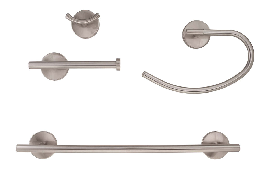Boca Grande Satin Nickel Bathroom Hardware Set - Satin Nickel Finish ...