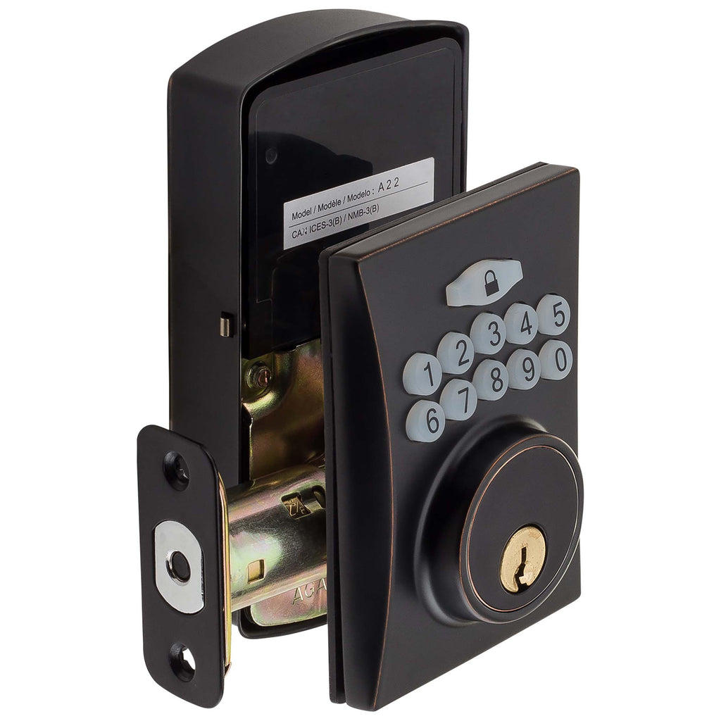 Electronic Keyless Deadbolt - Venetian Bronze - Harney Hardware