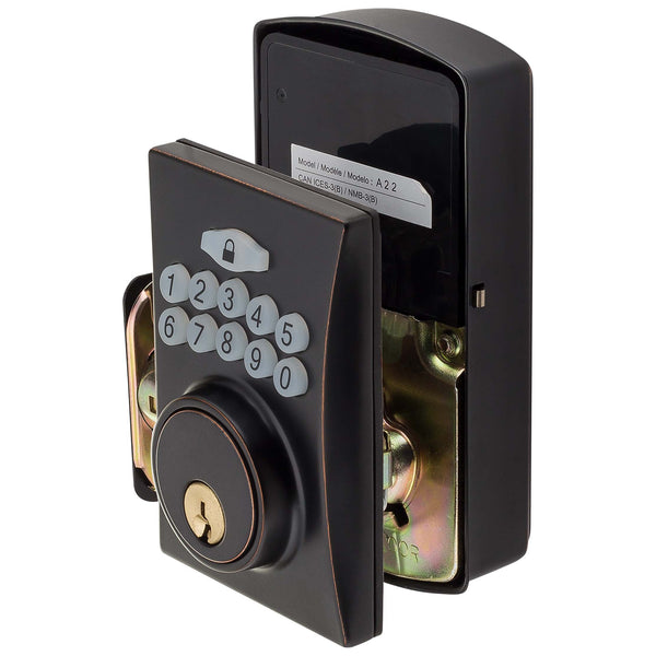 Electronic Keyless Deadbolt - Venetian Bronze - Harney Hardware