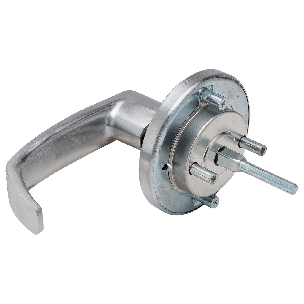 Panic Exit Device Passage / Hallway Function Lever Trim - Satin Chrome Finish - Harney Hardware