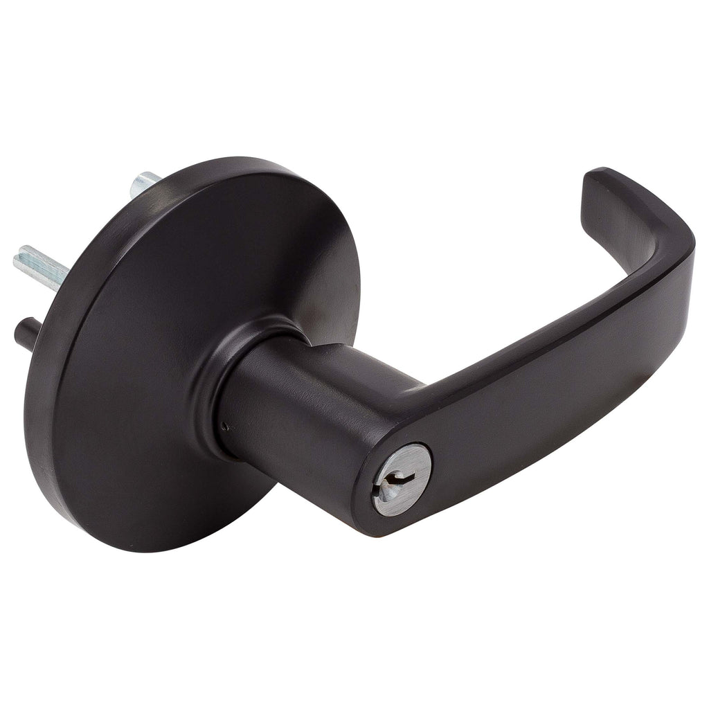 Panic Exit Device Storeroom / Keyed Function Lever Trim - Powder Bronze ...