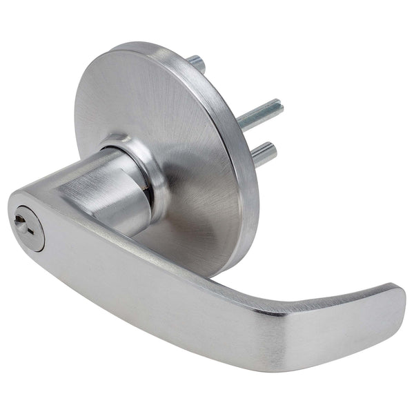 Panic Exit Device Storeroom / Keyed Function Lever Trim - Satin Chrome ...