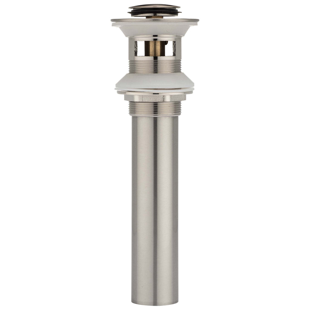 Bathroom Sink Push Pop Up Drain Stopper - Satin Nickel - Harney Hardware